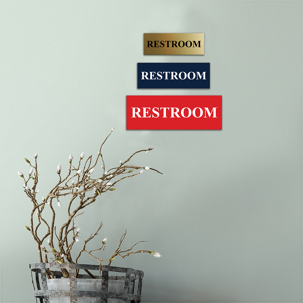 Basic Restroom Wall or Door Sign – Pacific Sign and Stamp
