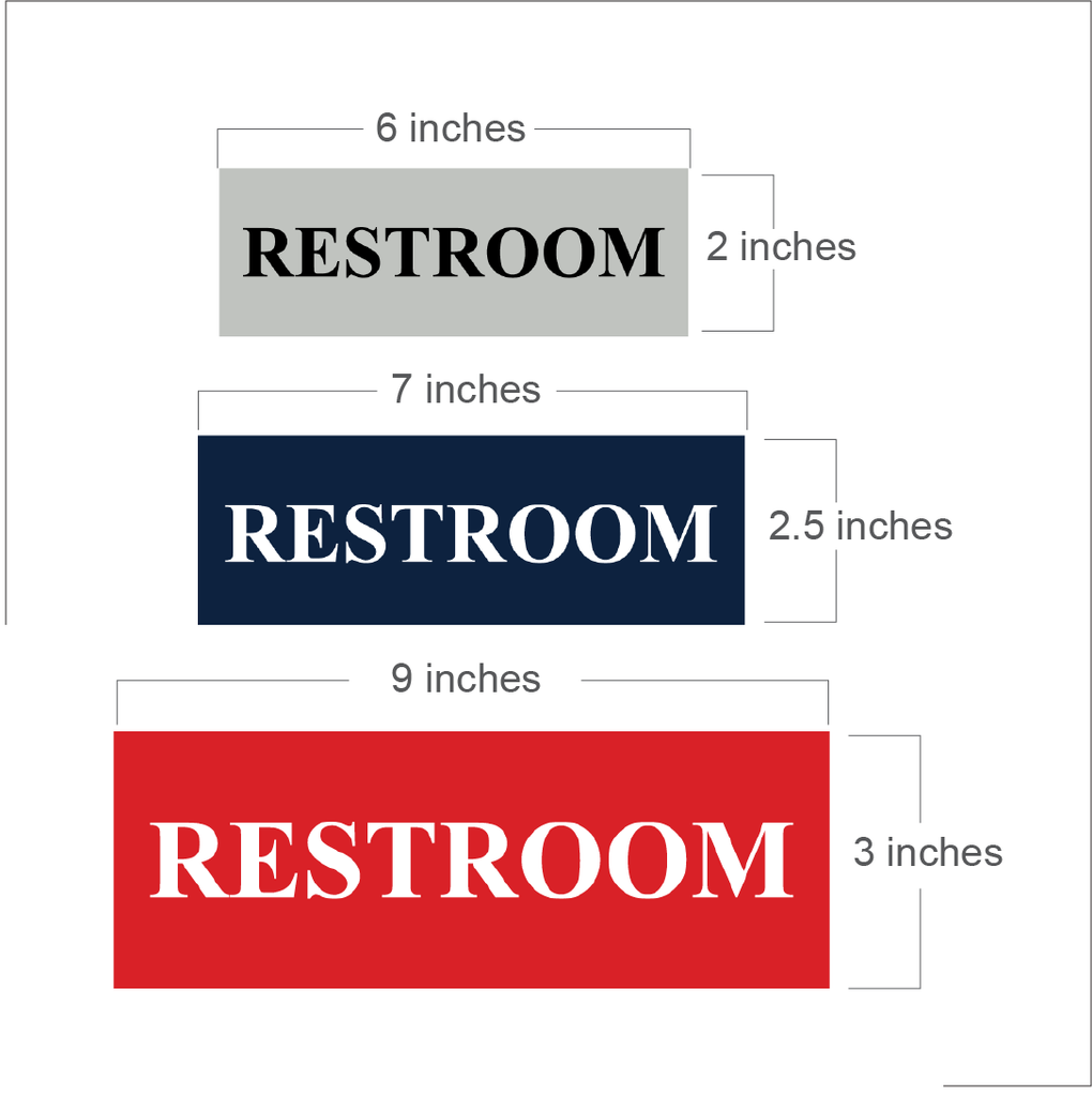 Basic Restroom Wall or Door Sign – Pacific Sign and Stamp