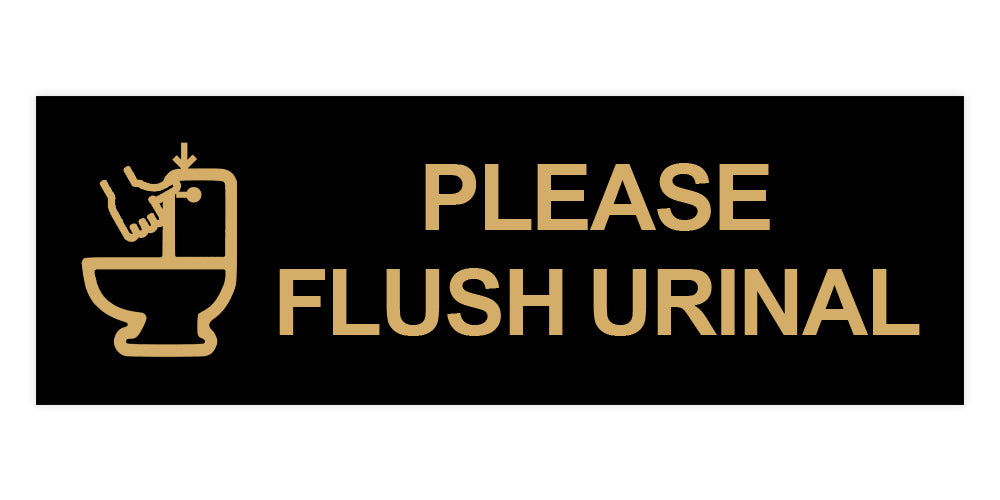 Basic Please Flush Urinal Wall or Door Sign – Pacific Sign and Stamp