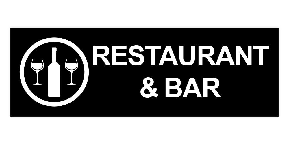 Basic Restaurant & Bar Wall or Door Sign – Pacific Sign and Stamp