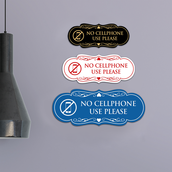 Designer No Cellphone Use please Sign – Pacific Sign and Stamp