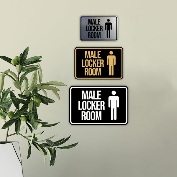 Classic Framed Male Locker Room Wall or Door Sign – Pacific Sign and Stamp