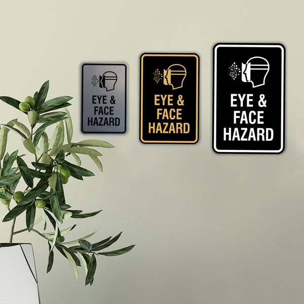 Signs ByLITA Portrait Round Eye & Face Hazard Wall or Door Sign ...
