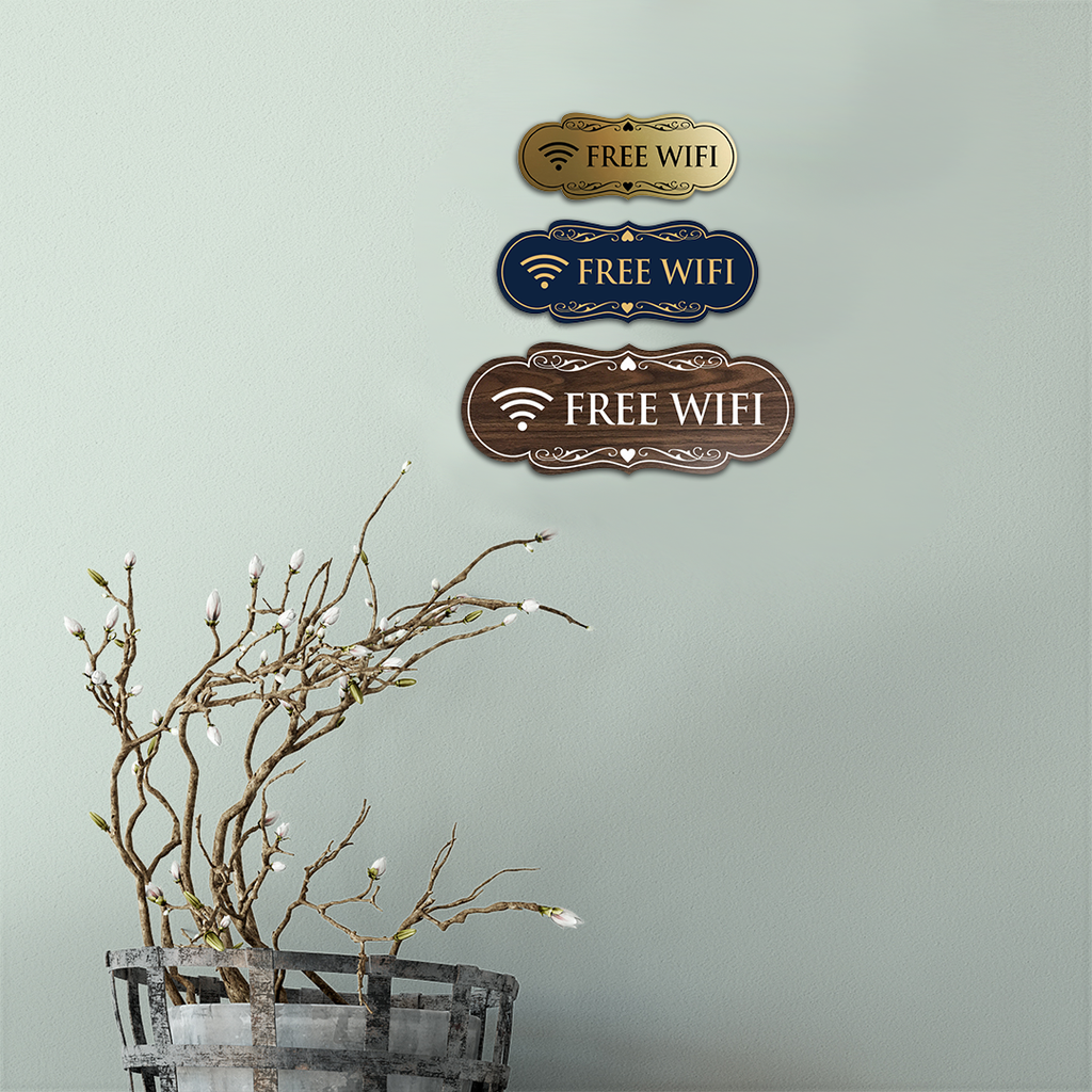 Designer Free Wifi Sign – Pacific Sign and Stamp