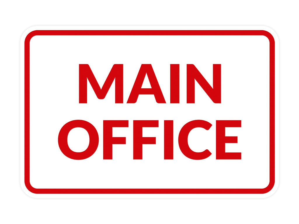 Classic Framed Main Office Sign – Pacific Sign and Stamp