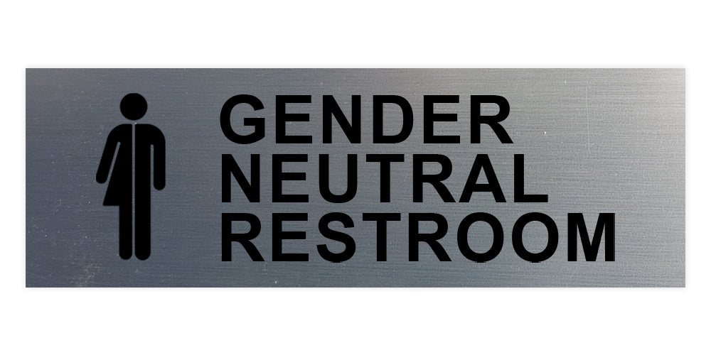 Basic Gender Neutral Restroom Wall or Door Sign – Pacific Sign and Stamp