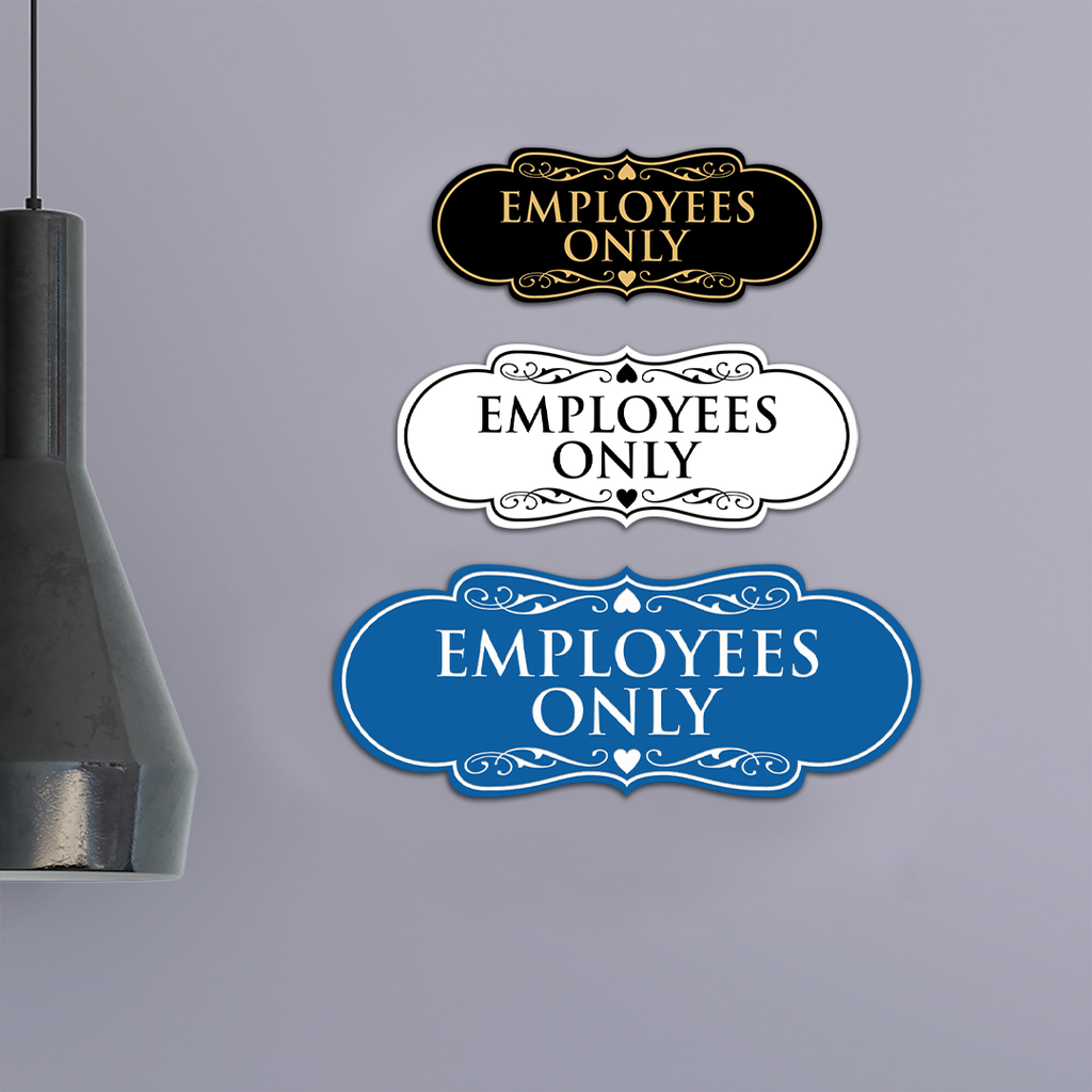 Designer Employees Only Sign – Pacific Sign and Stamp