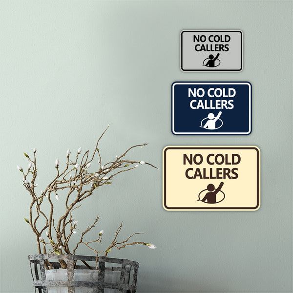 Classic Framed No Cold Callers Wall or Door Sign – Pacific Sign and Stamp