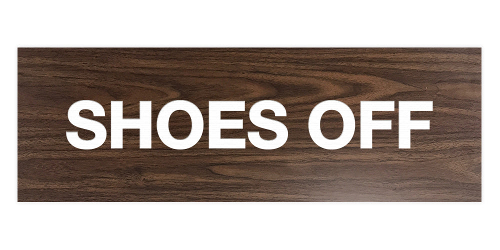 Basic Shoes Off Sign – Pacific Sign and Stamp