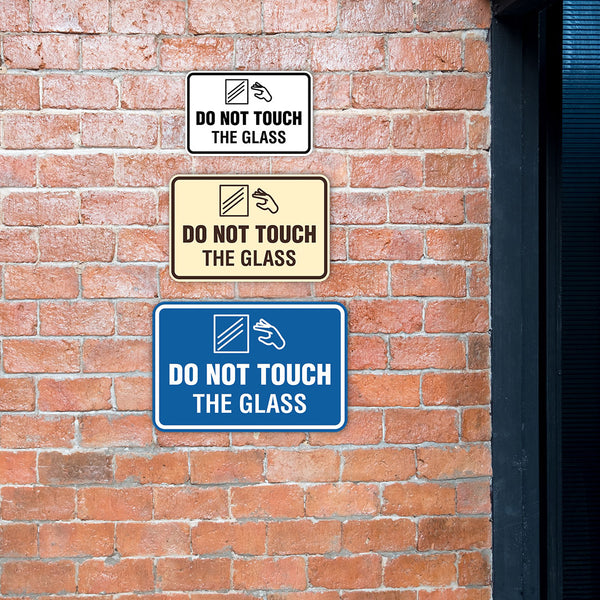 Signs ByLITA Classic Framed Do Not Touch The Glass Wall or Door Sign ...