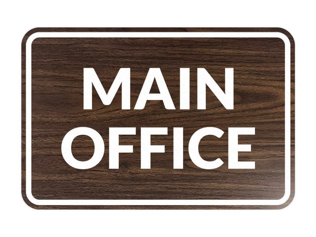 Classic Framed Main Office Sign – Pacific Sign and Stamp