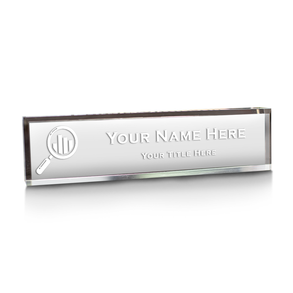 Analyst Themed, Personalized Acrylic Desk Sign (2 x 10") – Pacific Sign ...