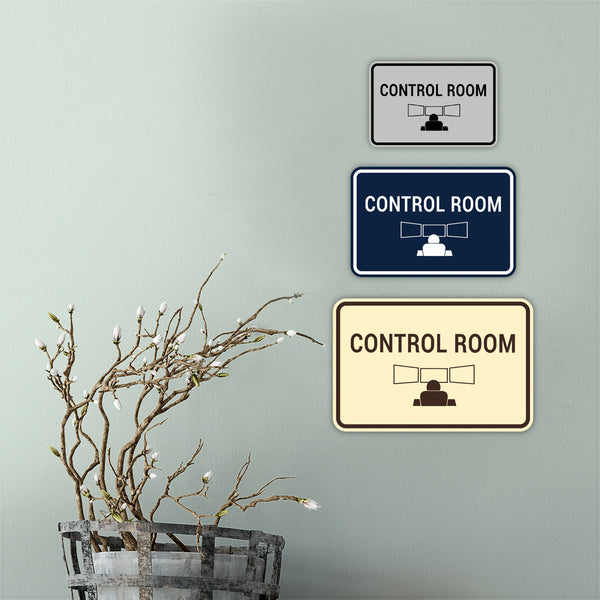 Classic Framed Control Room Wall or Door Sign – Pacific Sign and Stamp