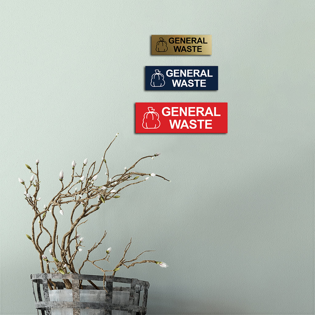 Basic General Waste Wall or Door Sign – Pacific Sign and Stamp