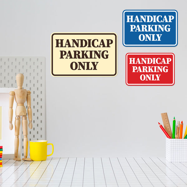 Signs ByLITA Classic Framed Handicap Parking Only Wall or Door Sign ...