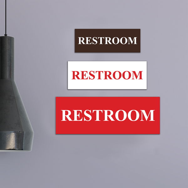 Basic Restroom Wall or Door Sign – Pacific Sign and Stamp
