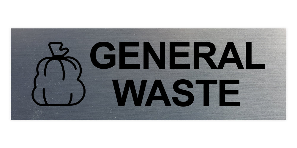 Basic General Waste Wall or Door Sign – Pacific Sign and Stamp