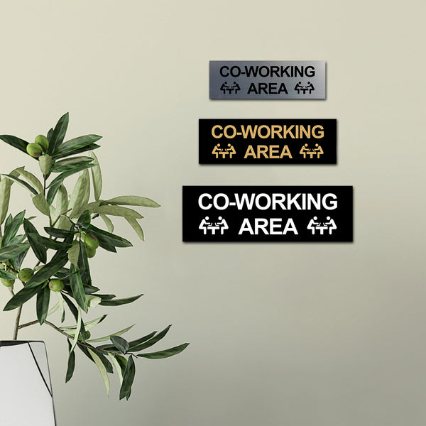 Basic Co-Working Area Wall or Door Sign – Pacific Sign and Stamp