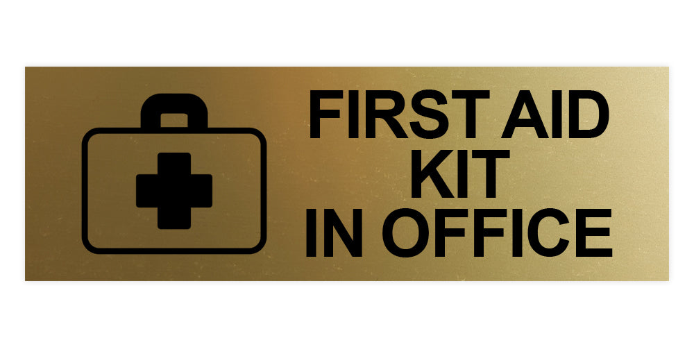 Basic First Aid Kit In Office Wall or Door Sign – Pacific Sign and Stamp