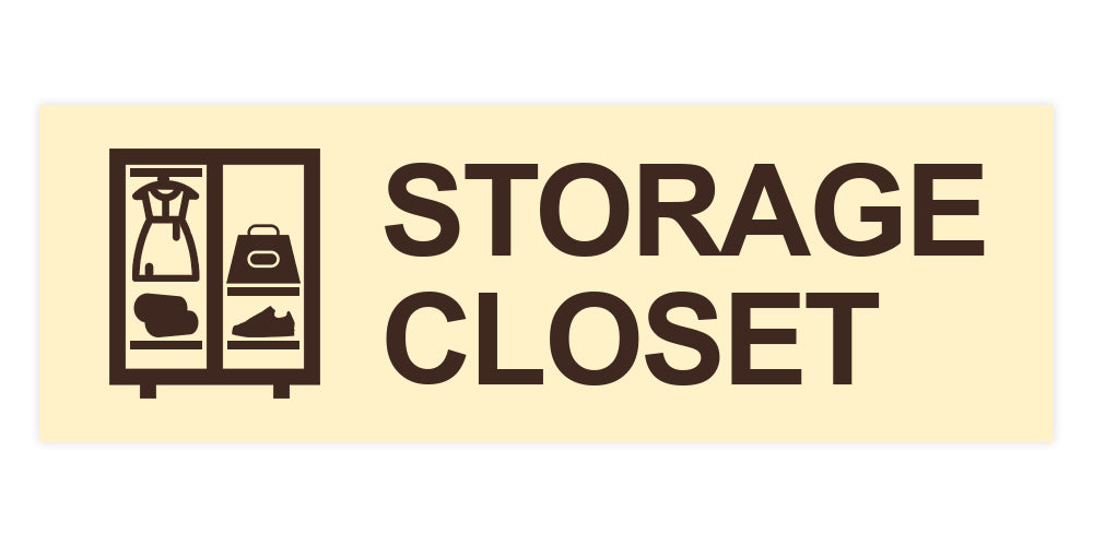Basic Storage Closet Wall or Door Sign – Pacific Sign and Stamp