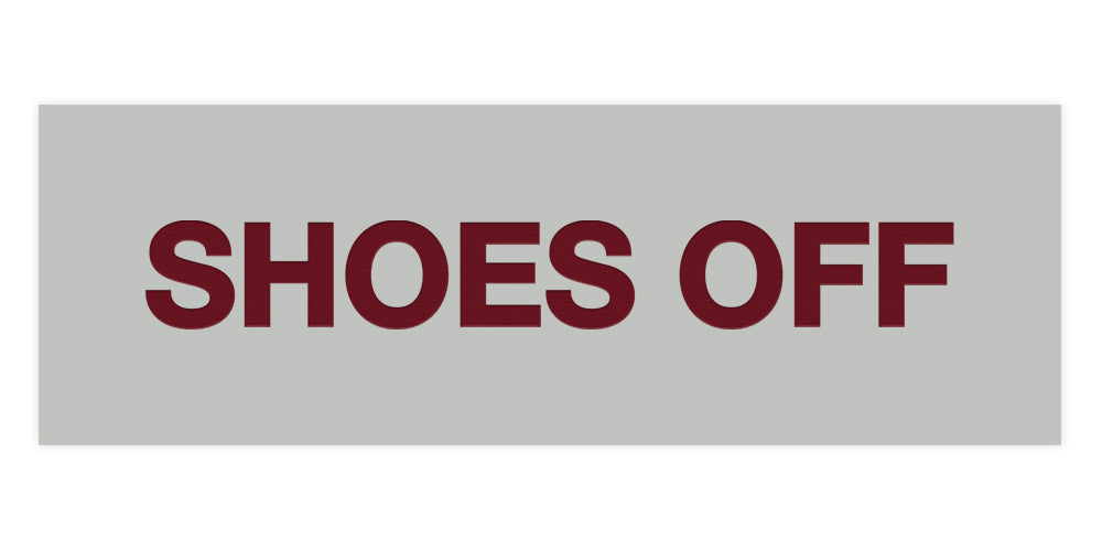 Basic Shoes Off Sign – Pacific Sign and Stamp