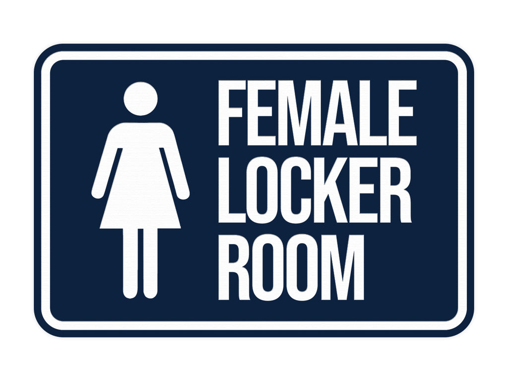 Classic Framed Female Locker Room Wall or Door Sign – Pacific Sign and ...