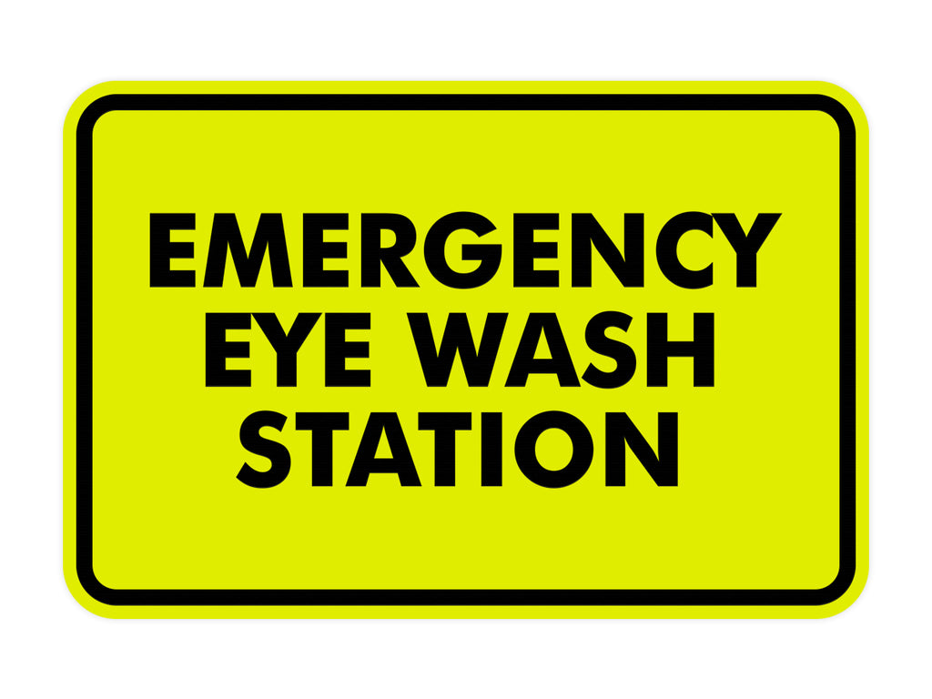 Classic Emergency Eye Wash Station Sign Pacific Sign And Stamp