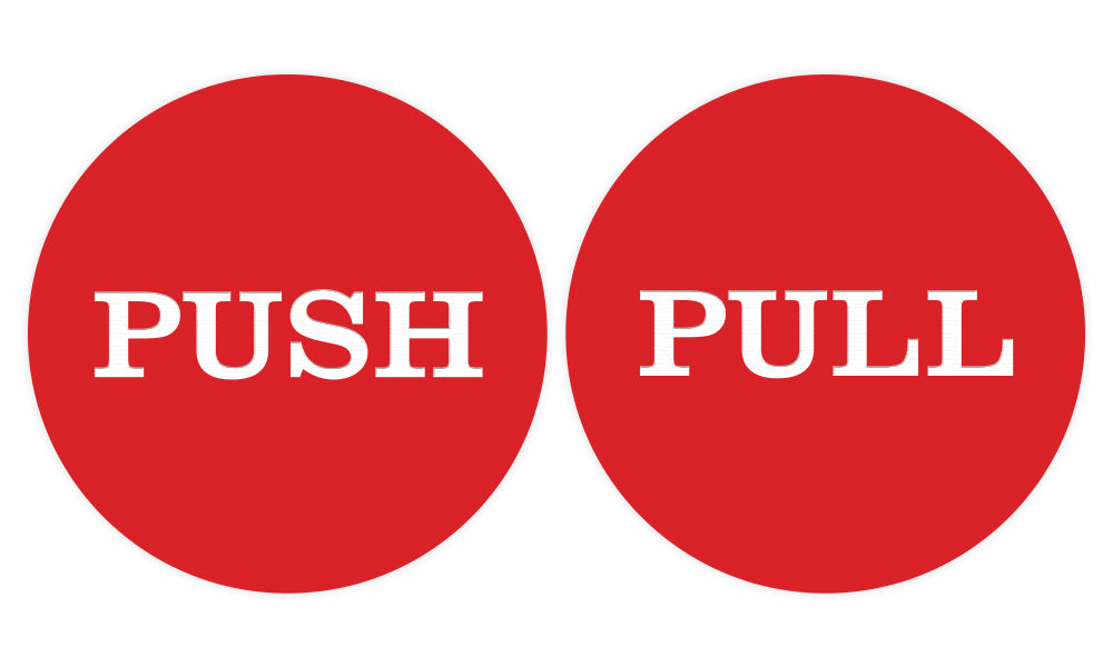 Push Pull Round Door Sign – Pacific Sign and Stamp
