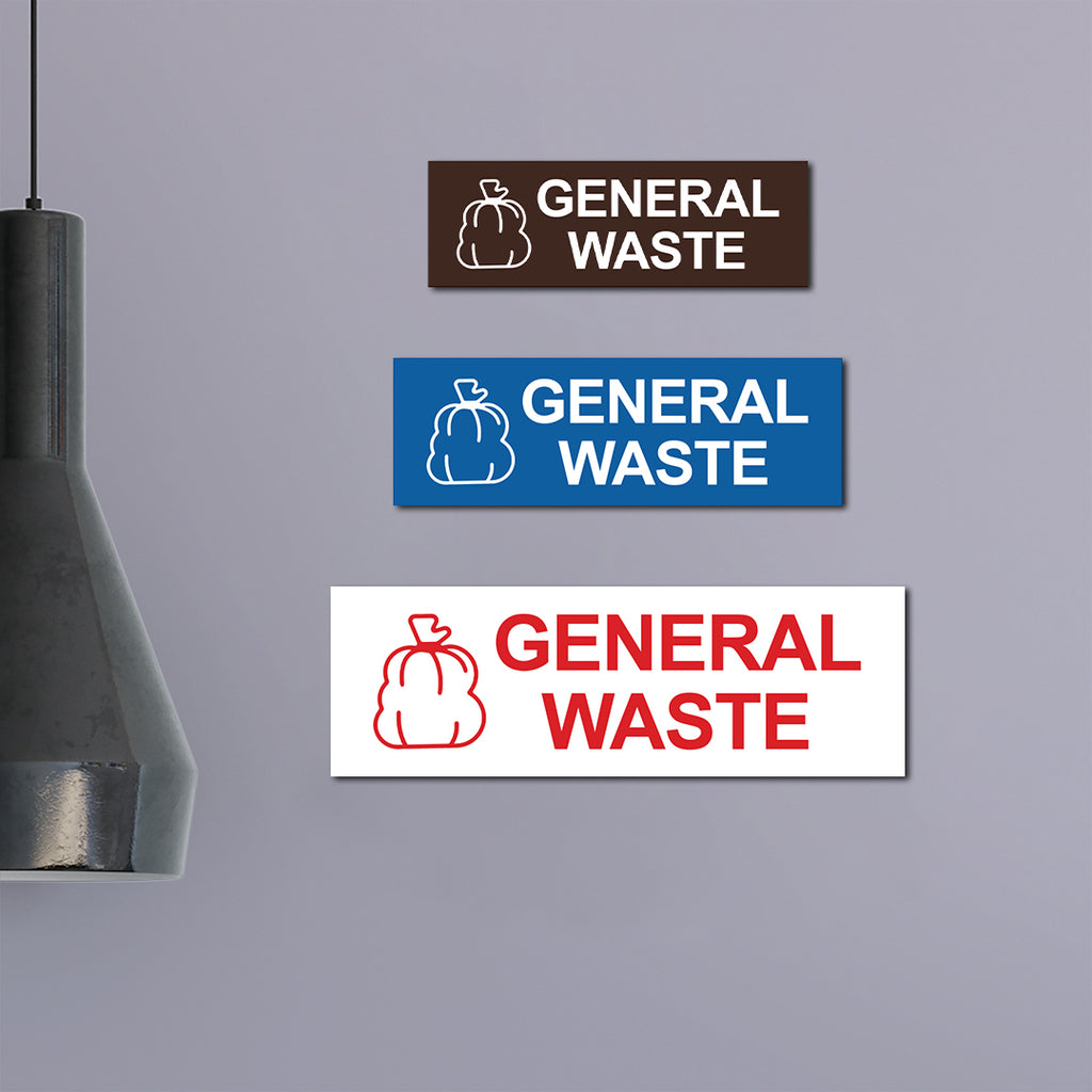 Basic General Waste Wall or Door Sign – Pacific Sign and Stamp