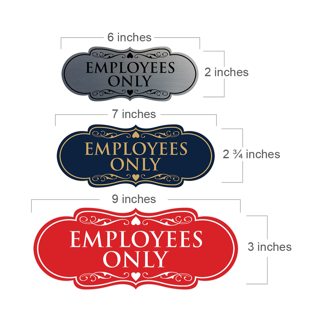 Designer Employees Only Sign – Pacific Sign and Stamp