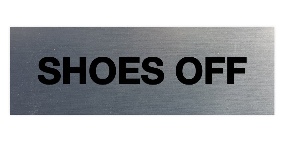 Basic Shoes Off Sign – Pacific Sign and Stamp