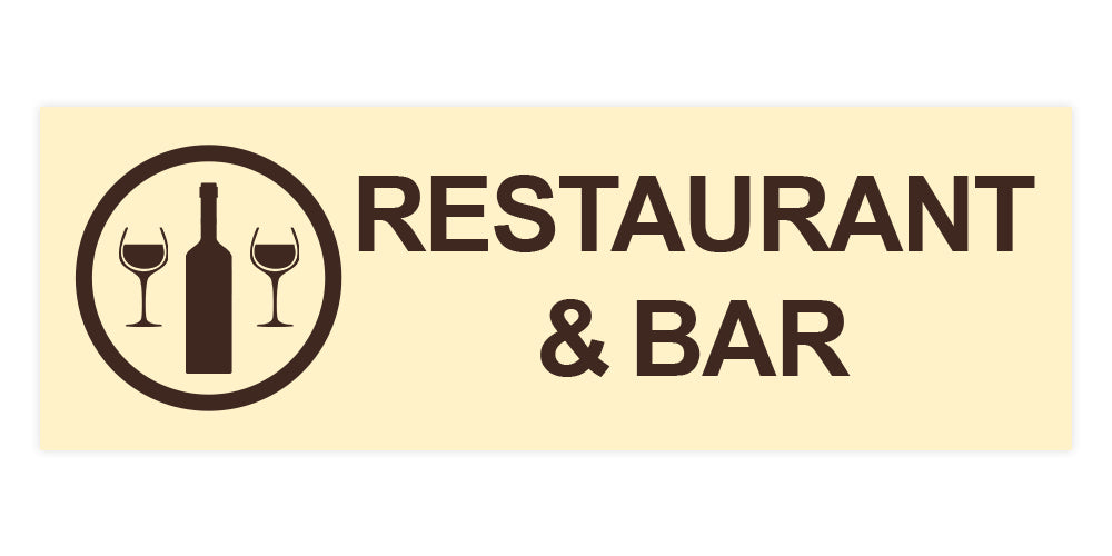 Basic Restaurant & Bar Wall or Door Sign – Pacific Sign and Stamp