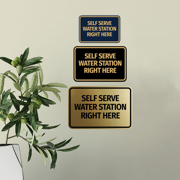 Signs ByLITA Classic Framed Self Serve Water Station Right Here Wall o ...