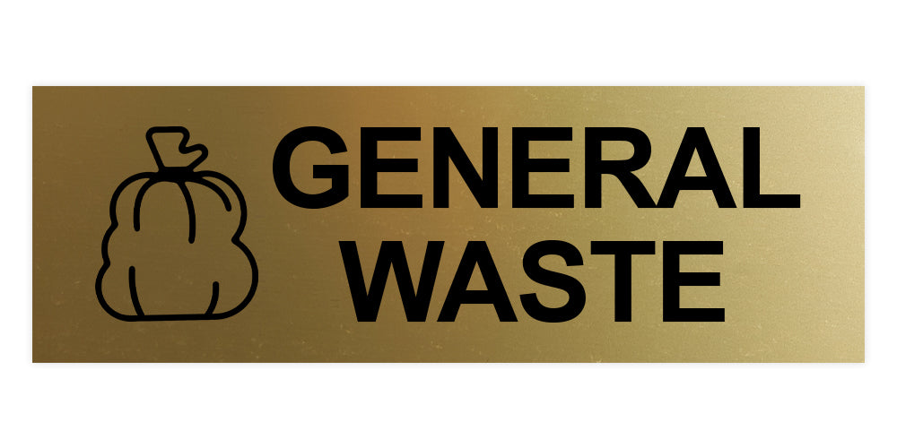 Basic General Waste Wall or Door Sign – Pacific Sign and Stamp