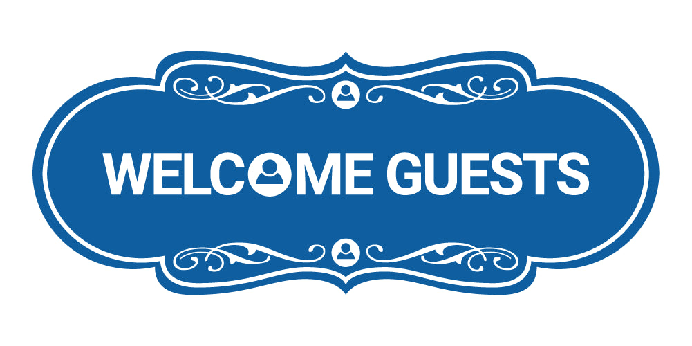 Designer Welcome Guests Wall or Door Sign – Pacific Sign and Stamp
