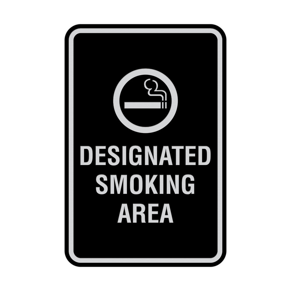Portrait Round Designated Smoking Area Sign – Pacific Sign and Stamp