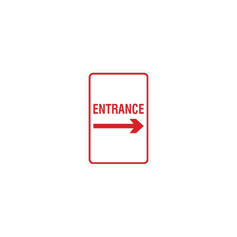 Portrait Round Entrance Right Arrow Sign – Pacific Sign and Stamp