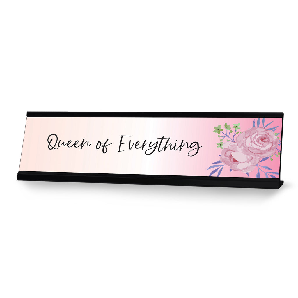 Queen of Everything, Designer Series Desk Sign, Novelty Nameplate (2 x ...