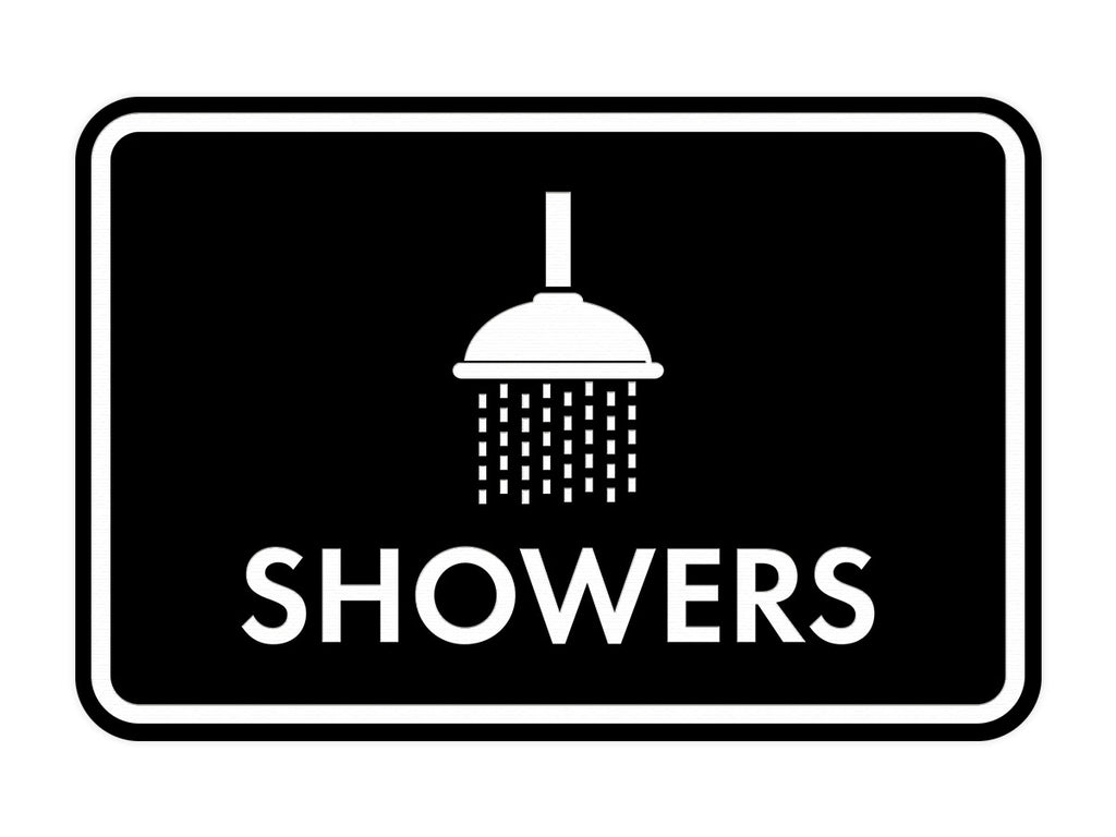 Classic Framed Showers Wall or Door Sign – Pacific Sign and Stamp