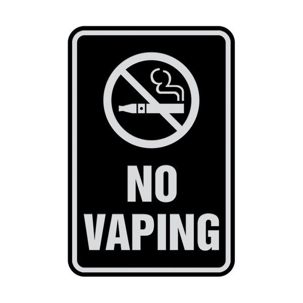 Portrait Round No Vaping Sign – Pacific Sign and Stamp