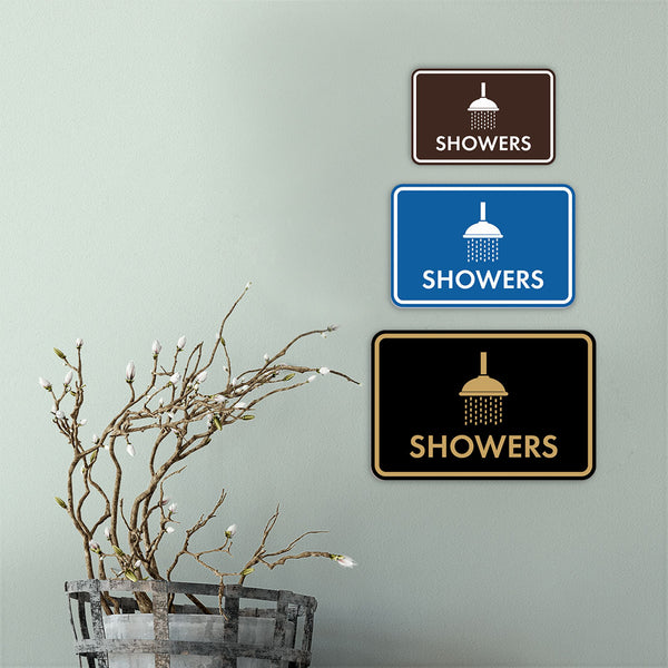 Classic Framed Showers Wall or Door Sign – Pacific Sign and Stamp