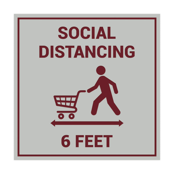 Signs ByLITA Square Social Distancing 6 Feet Sign – Pacific Sign and Stamp