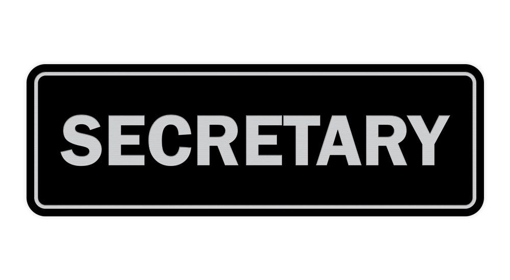 Signs ByLITA Standard Secretary Sign – Pacific Sign and Stamp