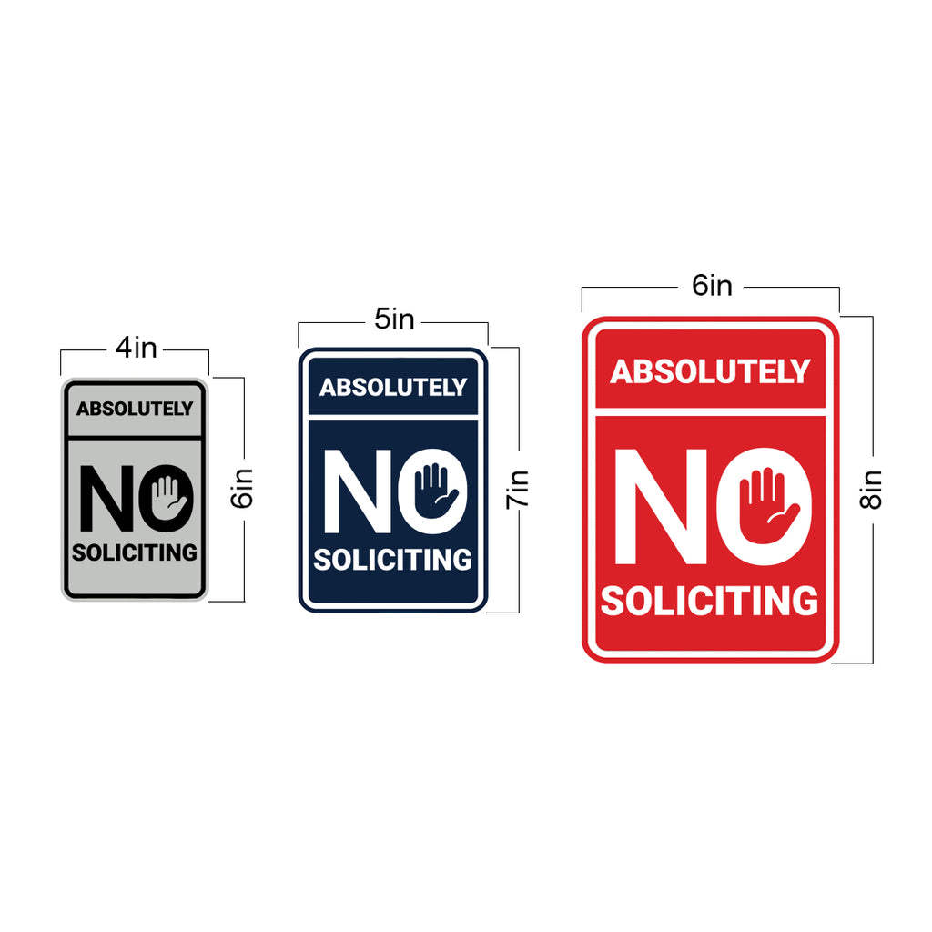 Portrait Round Absolutely No Soliciting Wall or Door Sign – Pacific ...