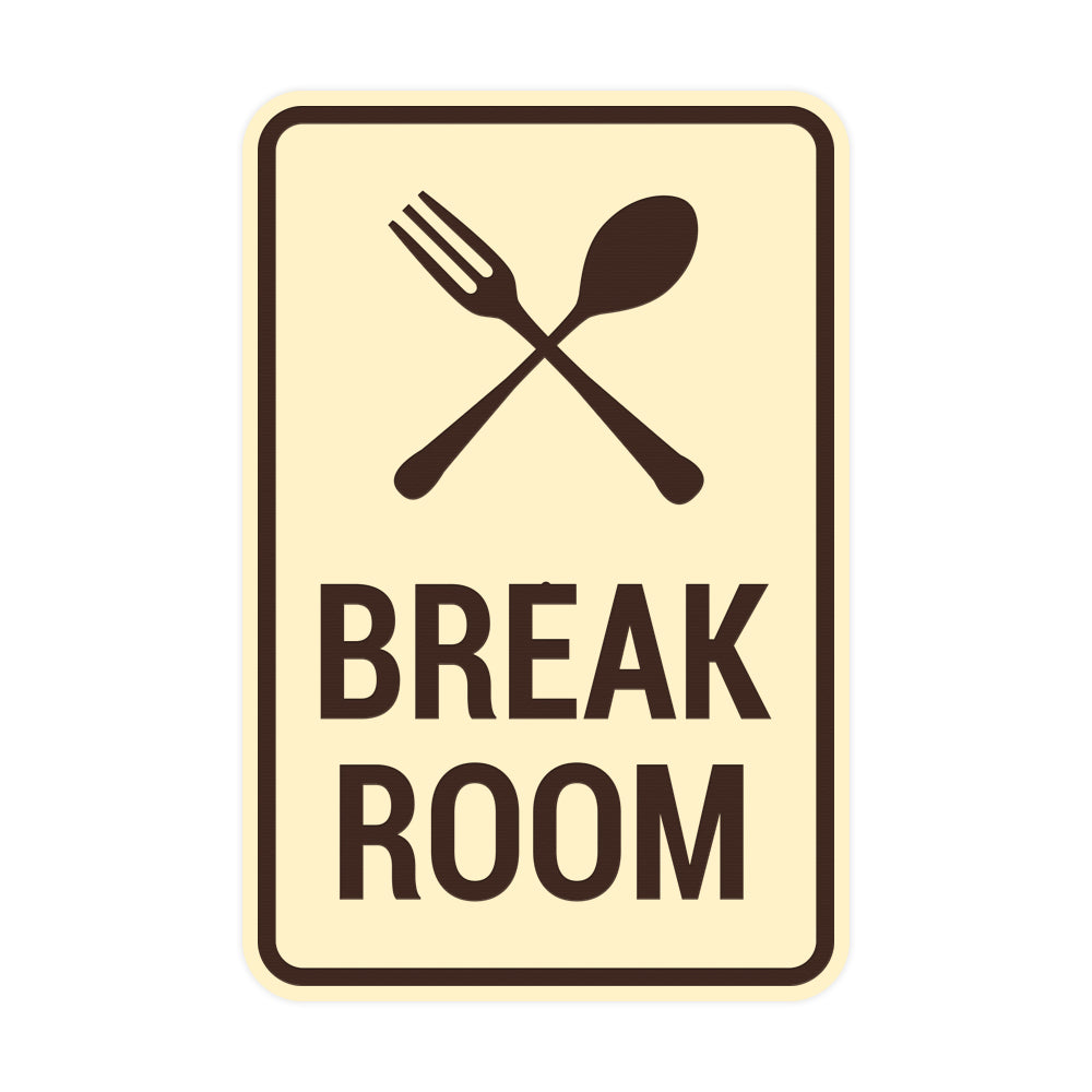 Portrait Round Break Room Sign – Pacific Sign and Stamp