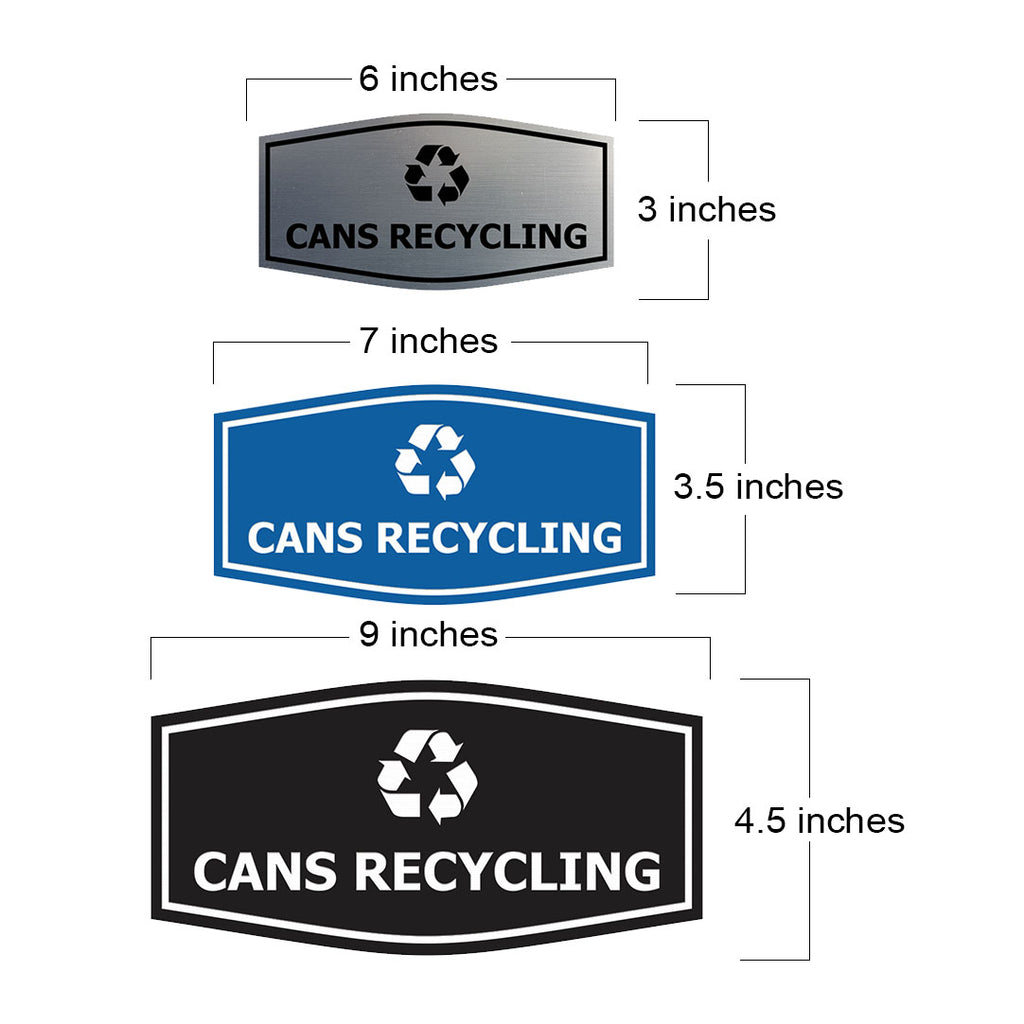 Fancy Cans Recycling Wall or Door Sign – Pacific Sign and Stamp