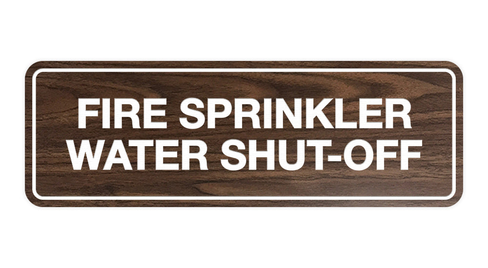 Signs ByLITA Standard Fire Sprinkler Water Shut-Off Sign – Pacific Sign ...