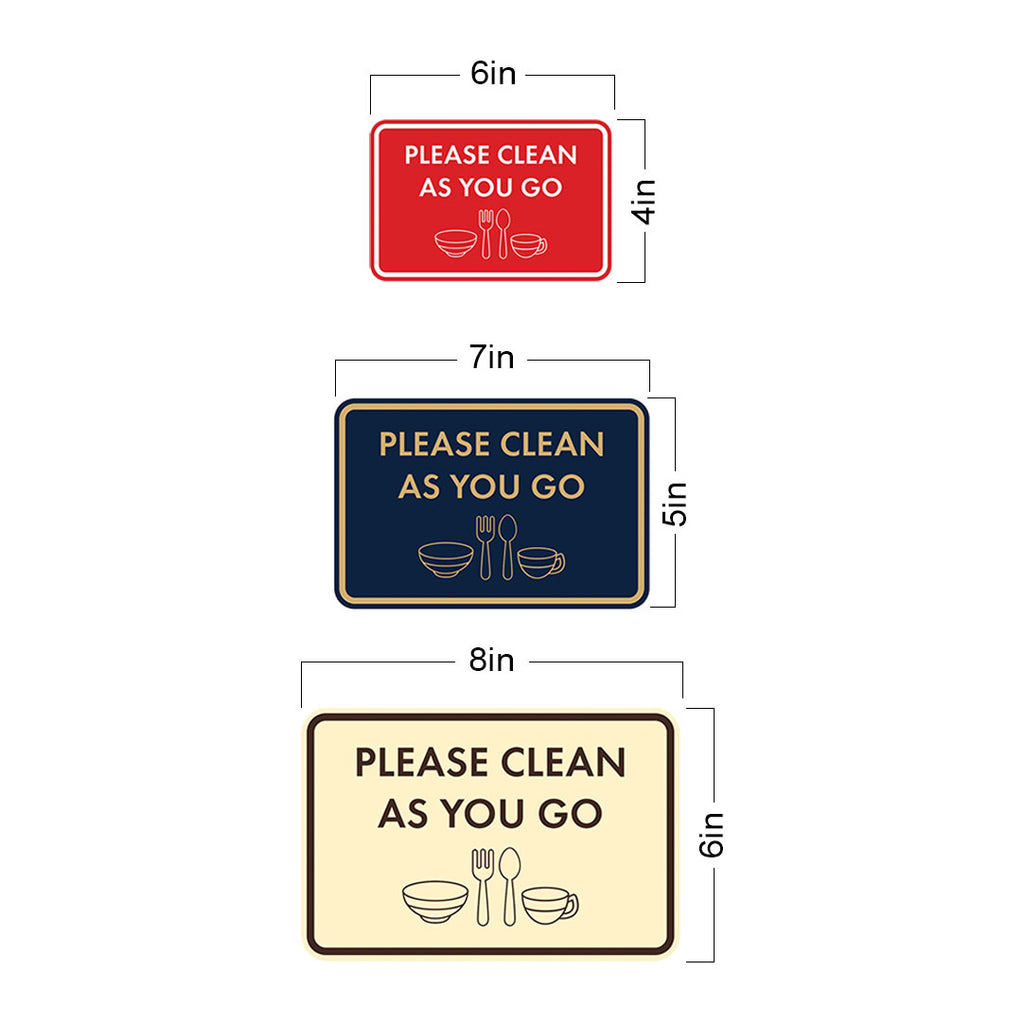 Classic Framed Please Clean As You Go Wall or Door Sign – Pacific Sign ...