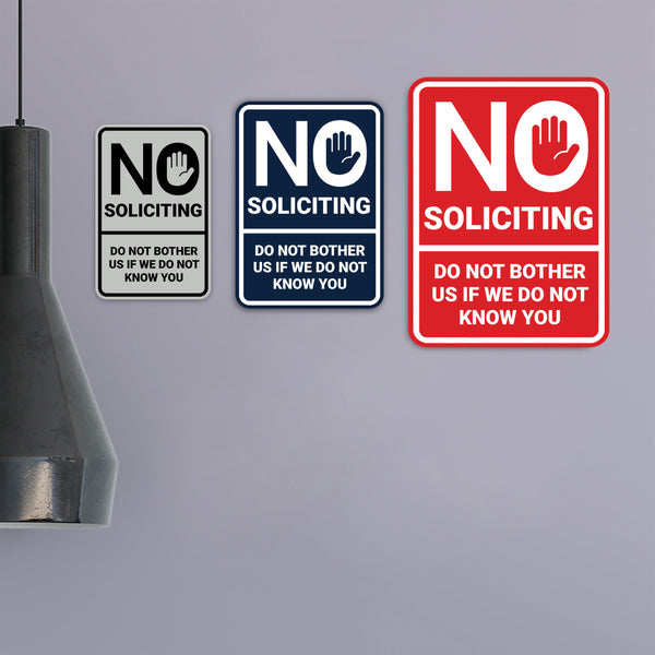 Portrait Round No Soliciting Do Not Bother Us If We Do Not Know You Wa ...