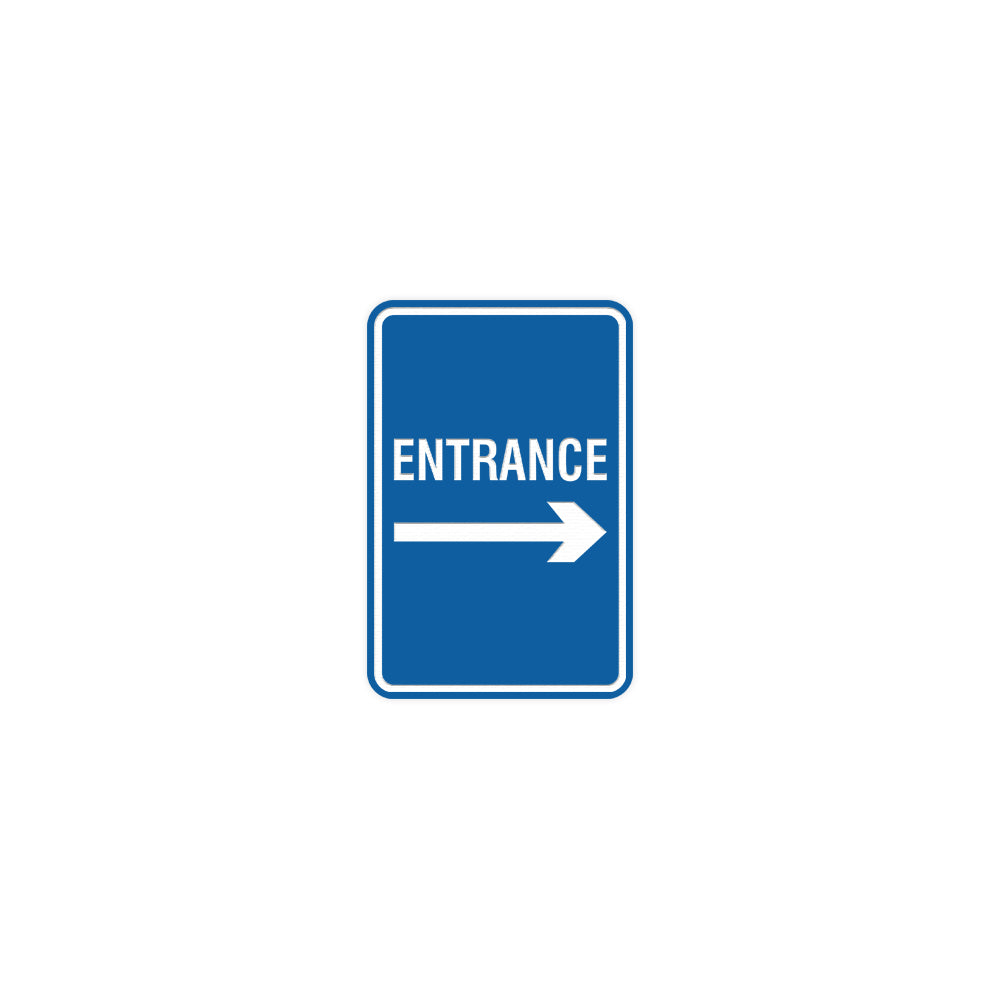 Portrait Round Entrance Right Arrow Sign – Pacific Sign and Stamp
